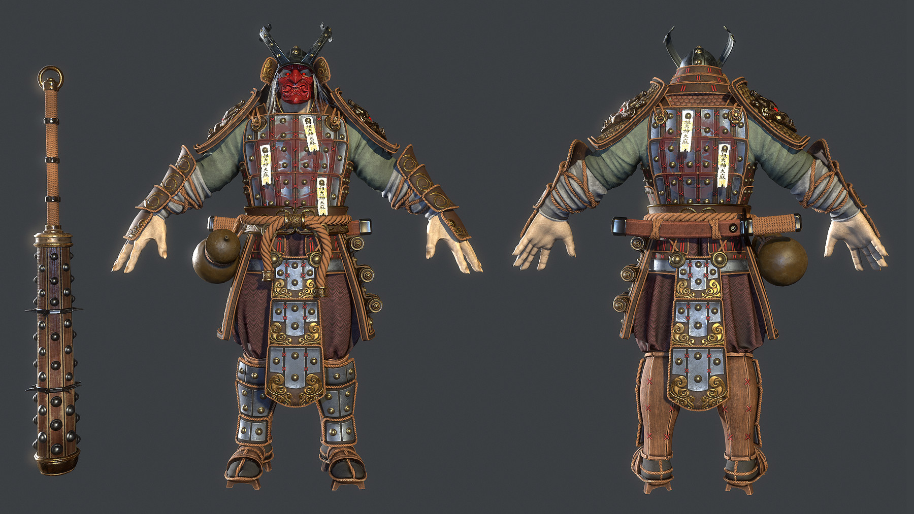 ArtStation - Oni Samurai - Game Ready | Game Assets