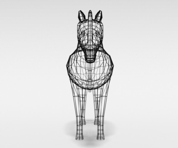 ArtStation - Low Poly Cartoon Zebra | Resources