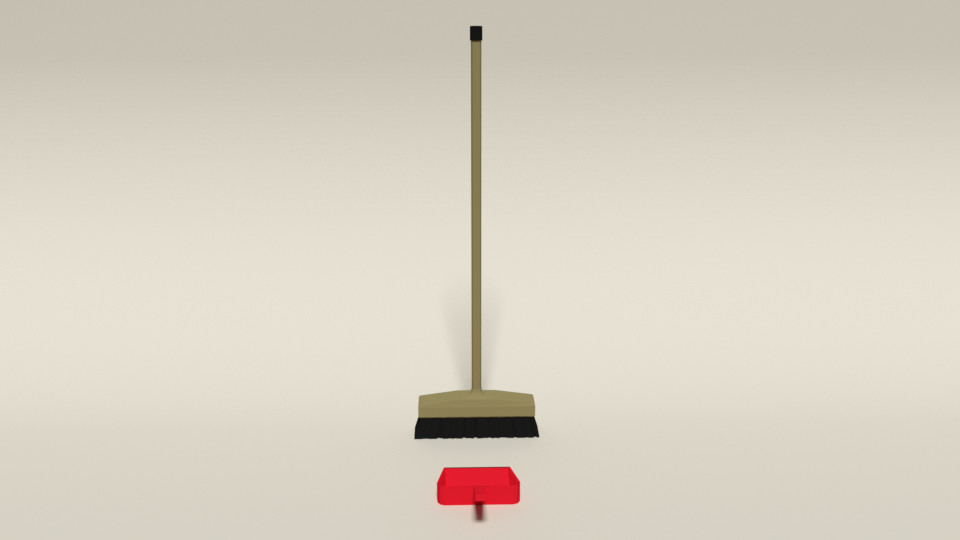 ArtStation - Low Poly Cartoon Broom and Dustpan | Resources