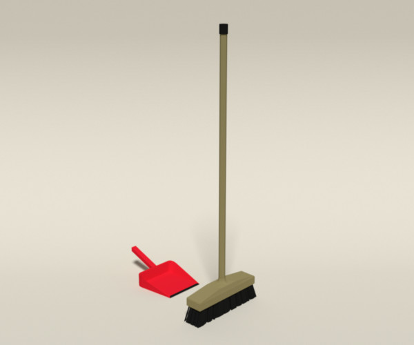 ArtStation - Low Poly Cartoon Broom and Dustpan | Resources