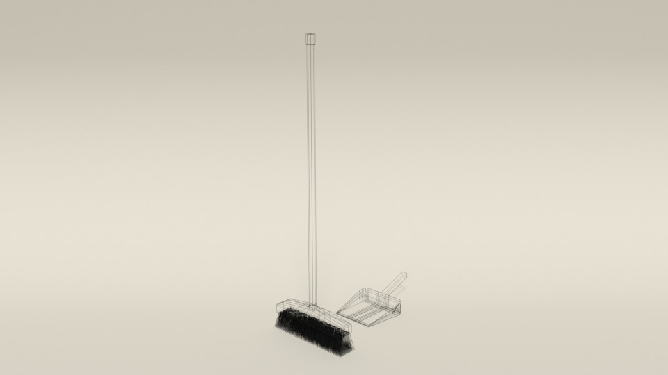 ArtStation - Low Poly Cartoon Broom and Dustpan | Resources
