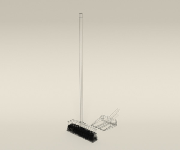 ArtStation - Low Poly Cartoon Broom and Dustpan | Resources