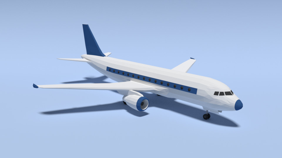 ArtStation - Low Poly Cartoon Airbus A320 Airplane | Resources