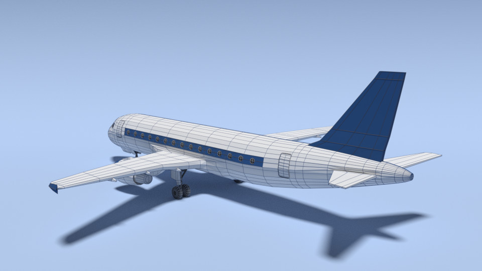 ArtStation - Low Poly Cartoon Airbus A320 Airplane | Resources