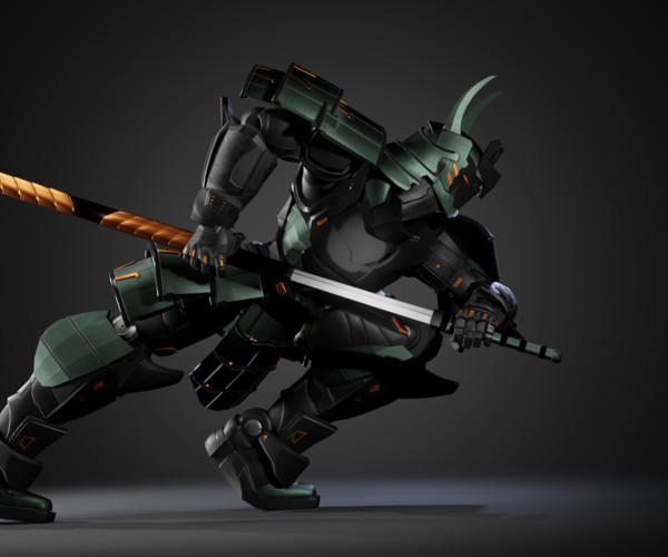 ArtStation - Samurai Robot RTS02 / Character model | Game Assets