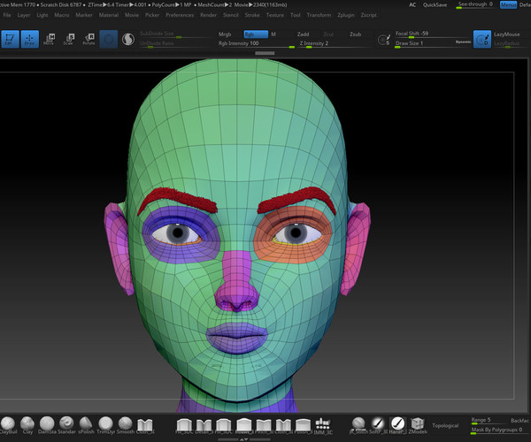 ArtStation - 6 Zbrush Stylized Female Character Base Mesh | Resources