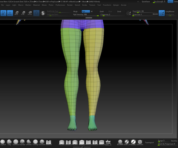 ArtStation - 6 Zbrush Stylized Female Character Base Mesh | Resources