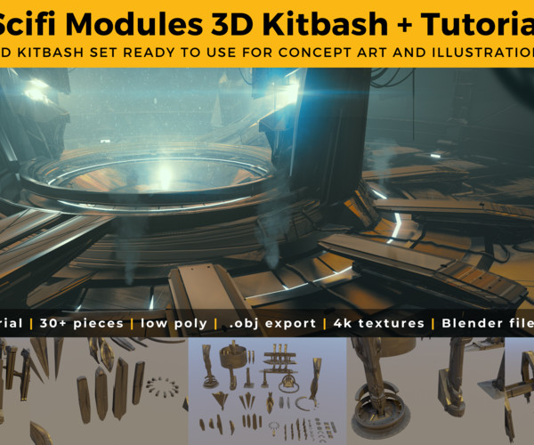 ArtStation - Scifi Modules 3D Kit & Tutorial | Resources