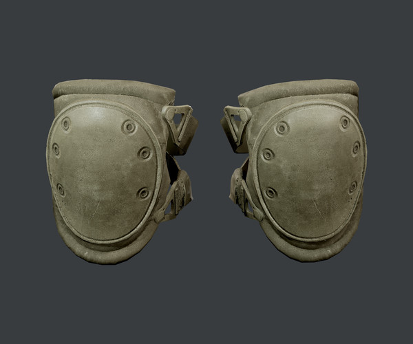 ArtStation - Military Knee Pad Equipment Gear Game Ready 01 | Game Assets