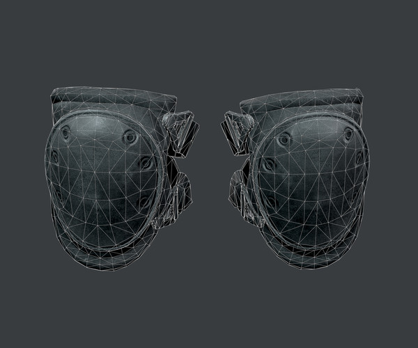 ArtStation - Military Knee Pad Equipment Gear Game Ready 02 | Game Assets