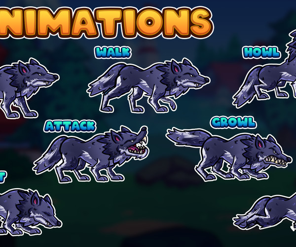 ArtStation - RPG Creatures - Wolf | Game Assets