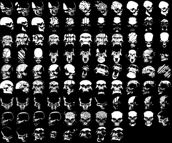 ArtStation - Skull Decal Pack - 100+ | Game Assets