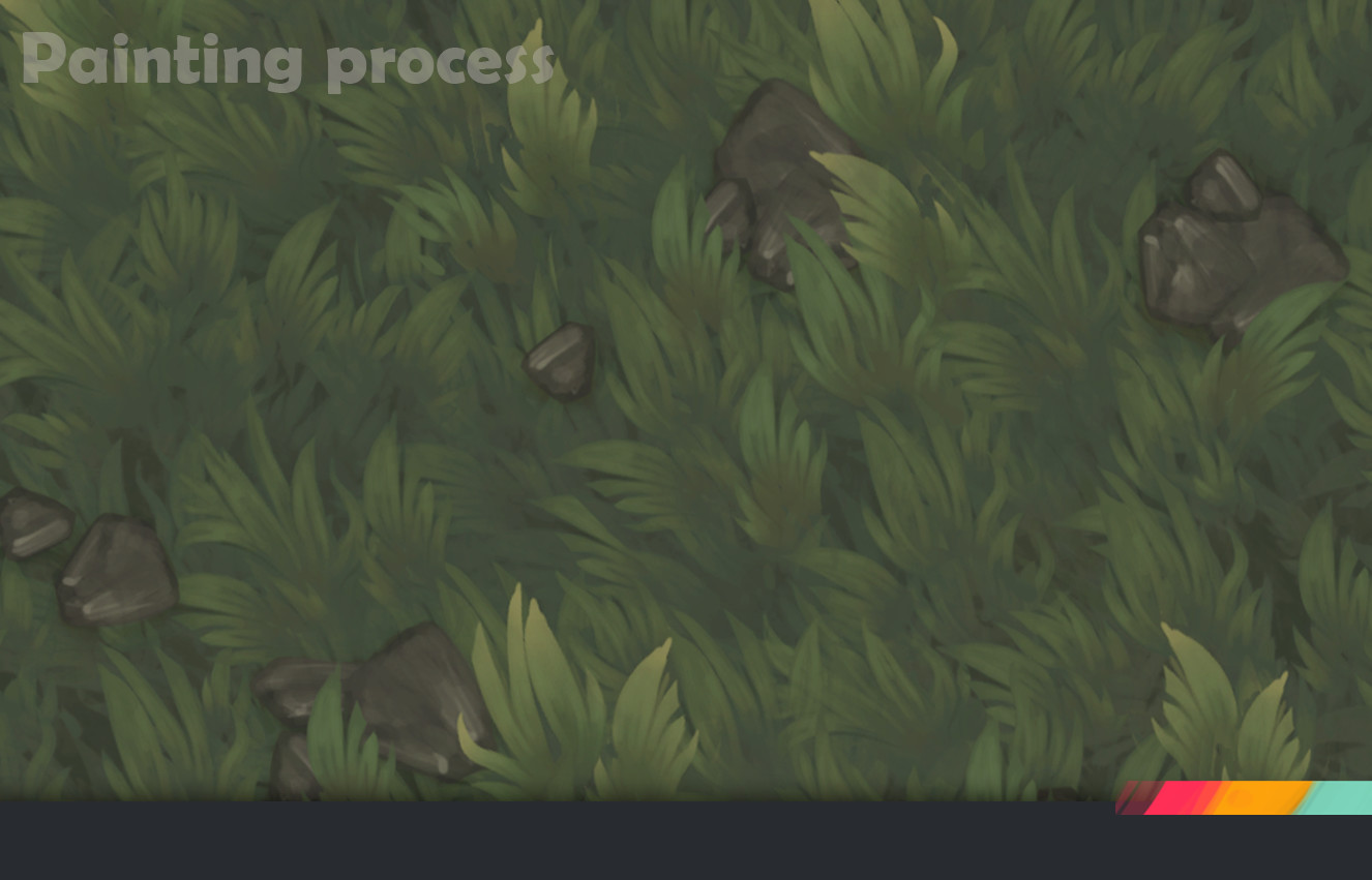 ArtStation - Hand painted grass texture 01 | Tutorials