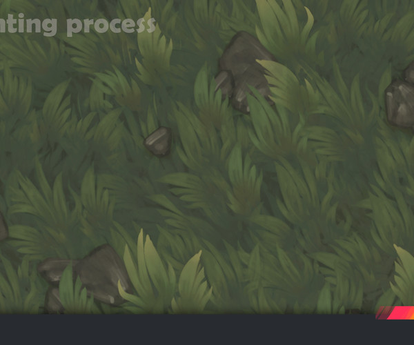 ArtStation - Hand painted grass texture 01 | Tutorials