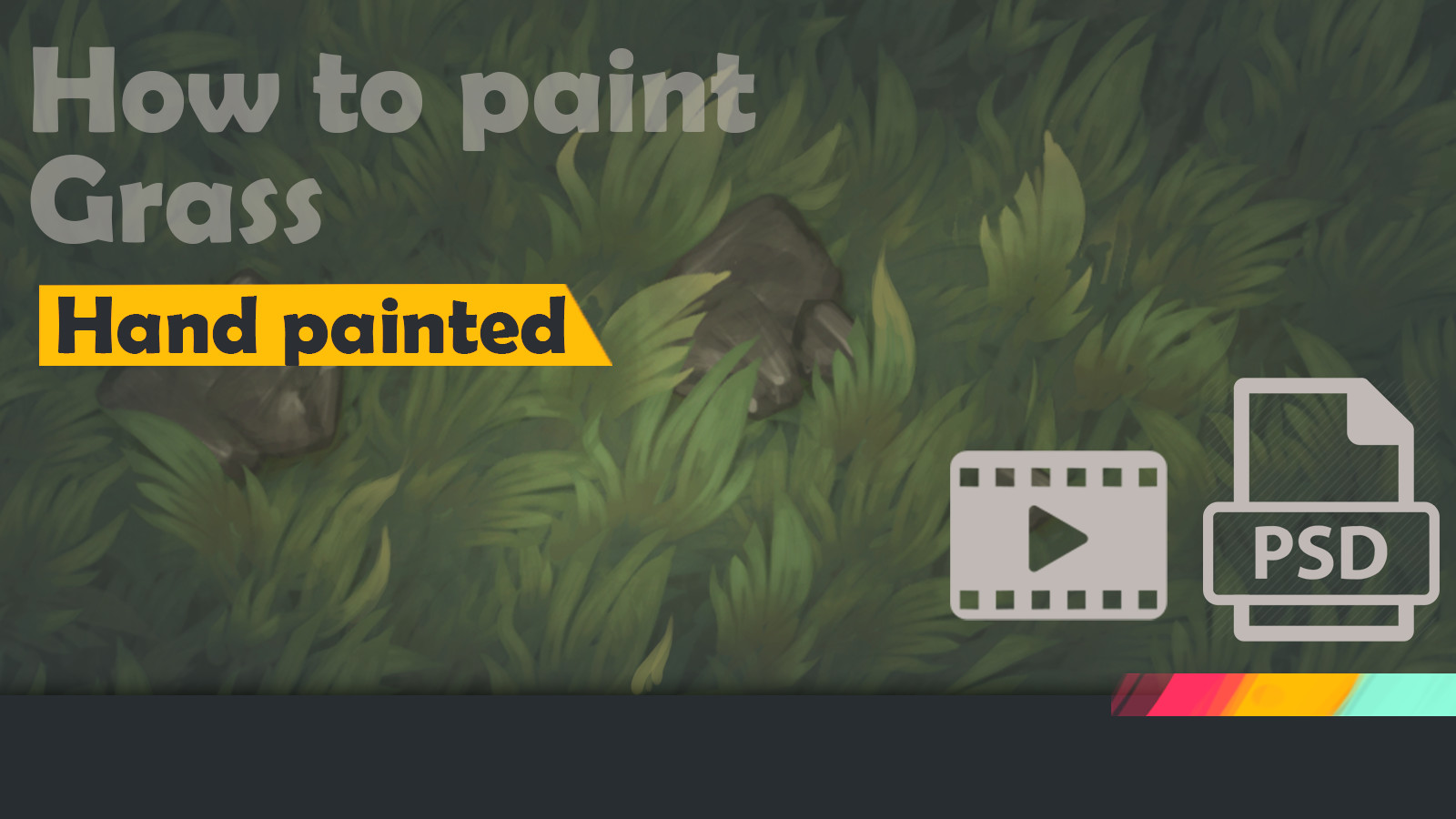 ArtStation - Hand painted grass texture 01 | Tutorials