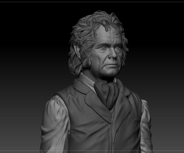 ArtStation - Ian Holm - Bilbo Baggins - Lord Of The Rings | Resources