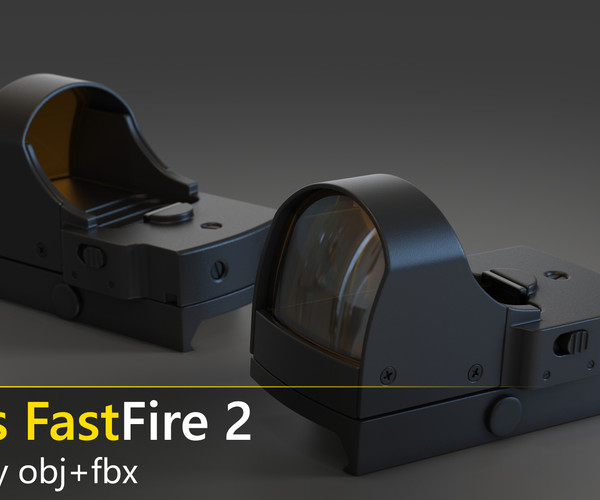 ArtStation - Fastfire 2 Red Dot Sight - Highpoly | Game Assets