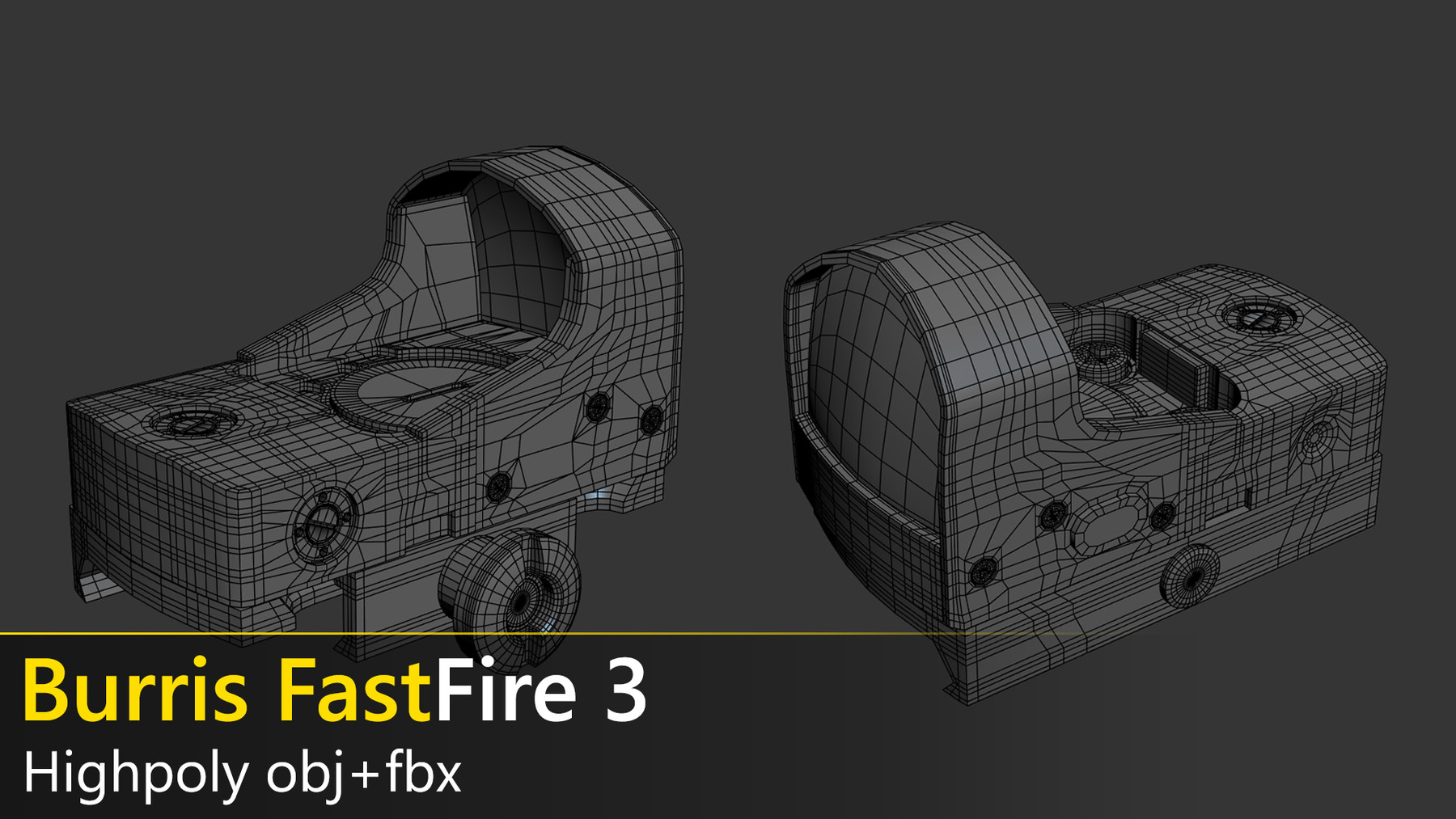 ArtStation - Fastfire 3 Red Dot Sight - Highpoly | Game Assets