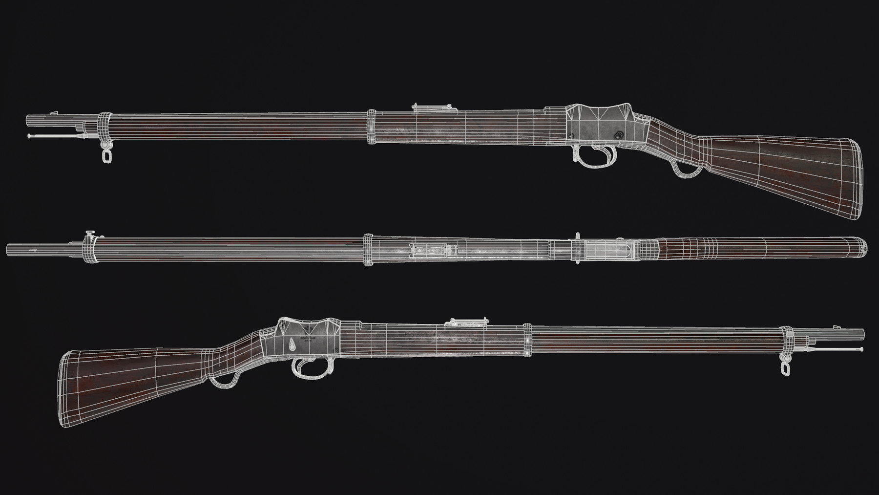 ArtStation - Enfield Martini Henry Rifle Game Ready Model | Resources