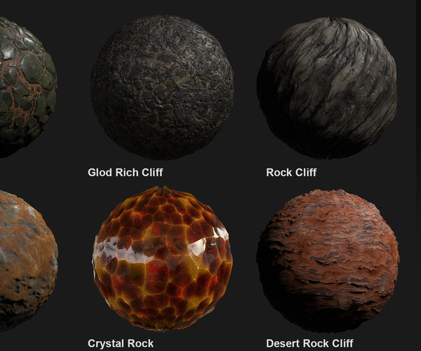 ArtStation - 6 Rock Customizable Materials | Resources