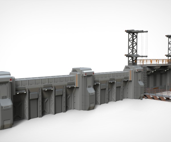 ArtStation - sci-fi Wall 3 | Resources