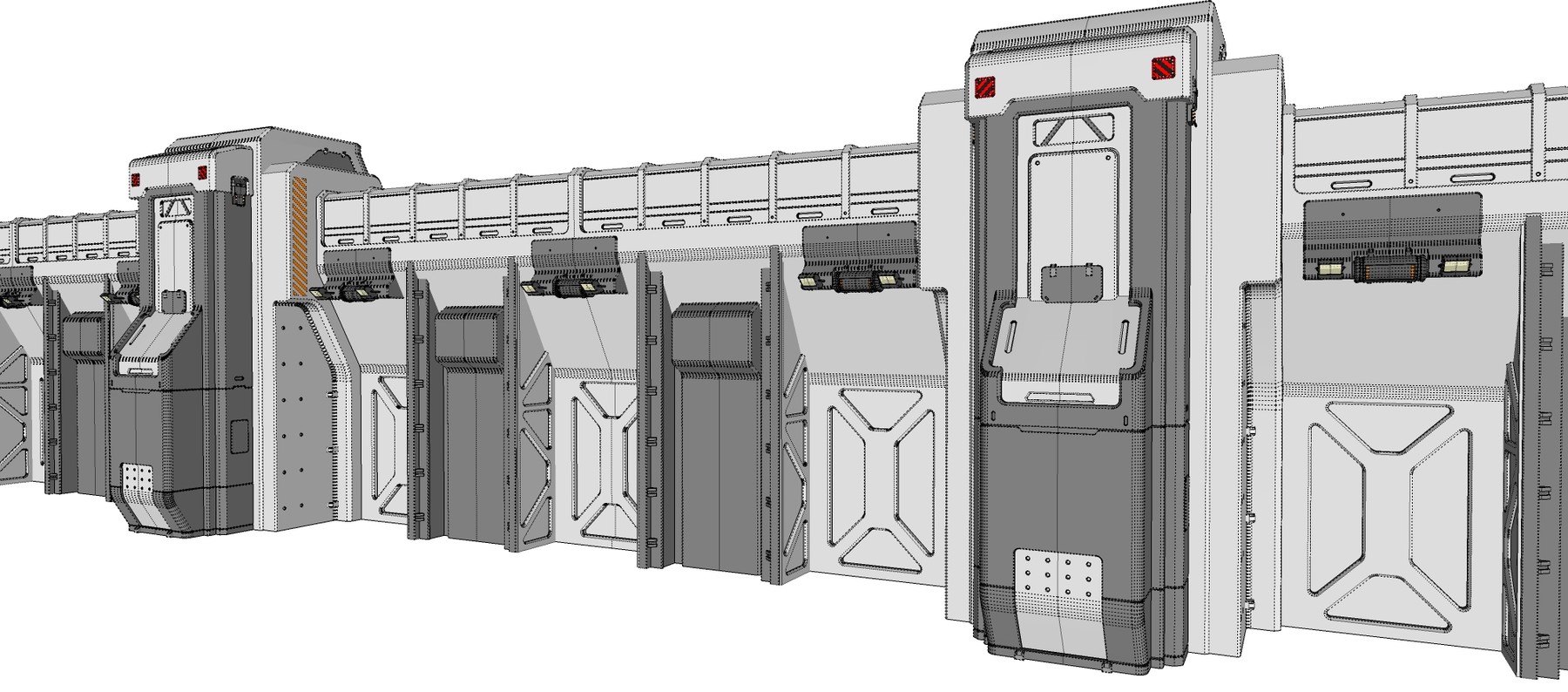 ArtStation - sci-fi Wall 3 | Resources