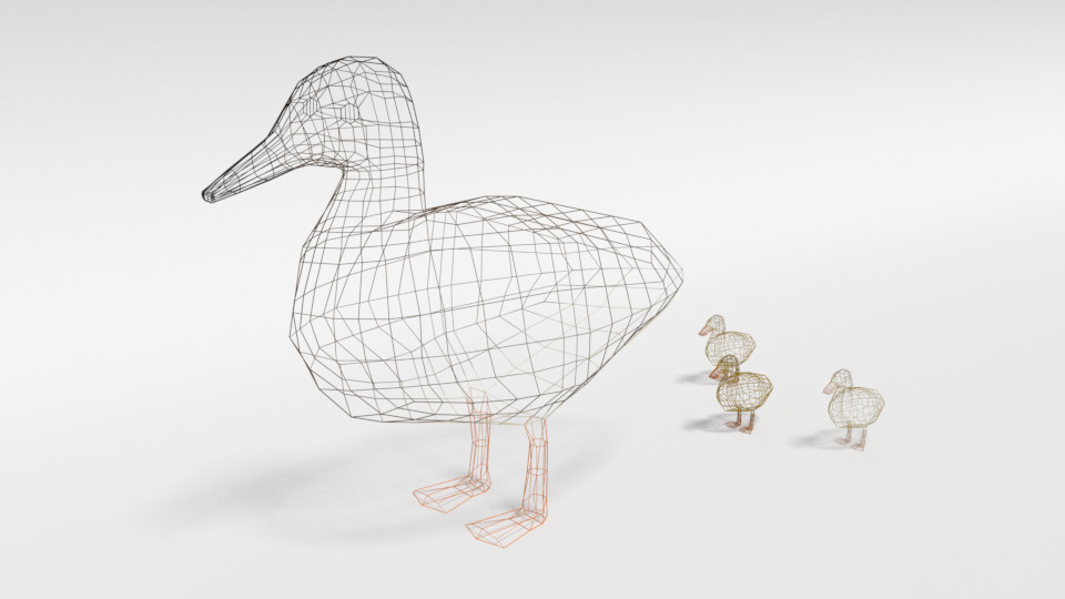 ArtStation - Low Poly Cartoon Gadwall Duck | Resources