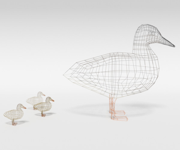 ArtStation - Low Poly Cartoon Gadwall Duck | Resources