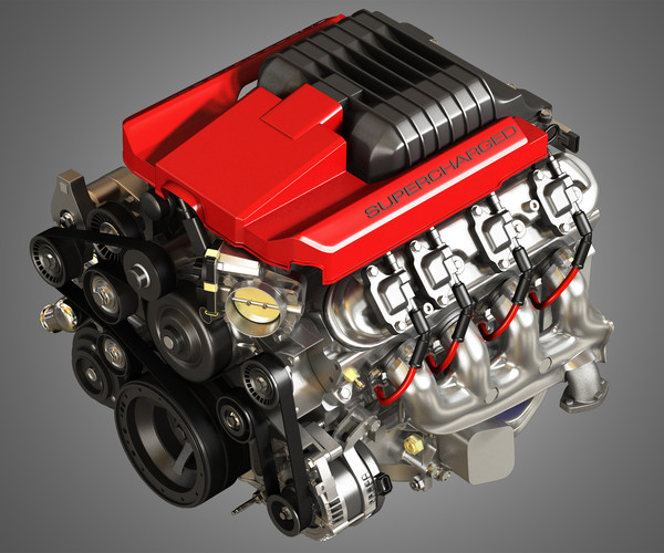 ArtStation - V8 Supercharge Engine | Resources