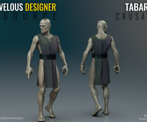 ArtStation - Tabard - Crusader - Marvelous Designer Resource | Resources