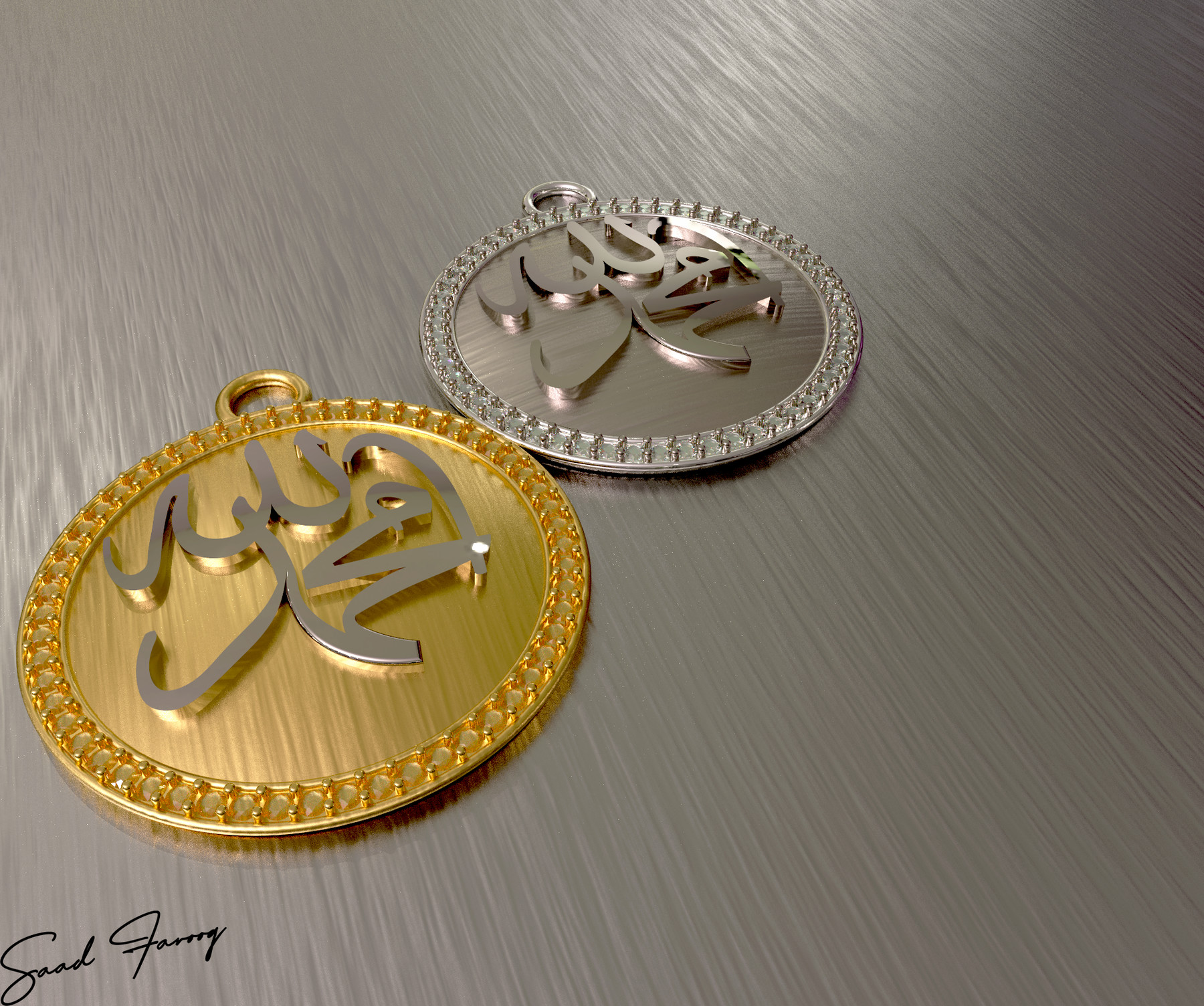 ArtStation - Islamic Jewelry Pendant 3D Model | Resources