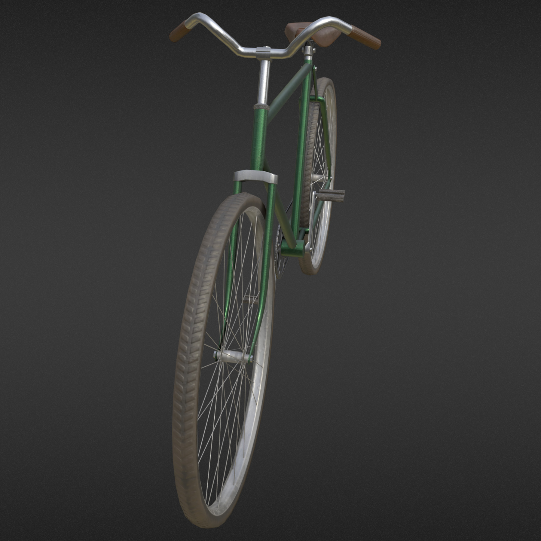 ArtStation - Game-ready Retro Bicycle Green | Game Assets