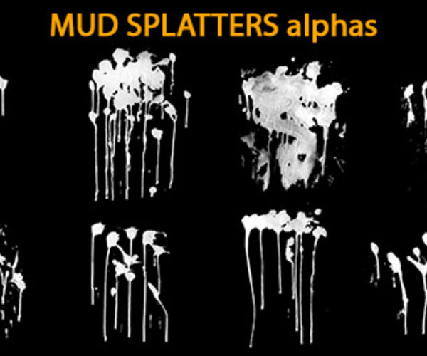 ArtStation - Mud Splatters Alphas | Brushes