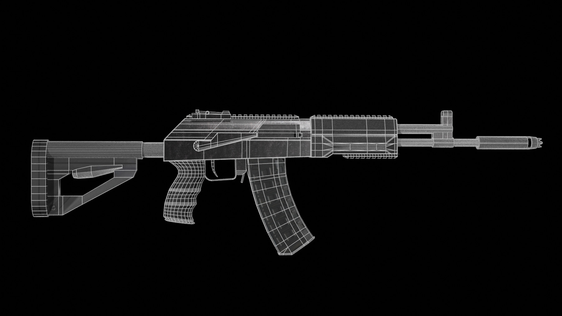 ArtStation - AK-12 low poly 3D model | Resources