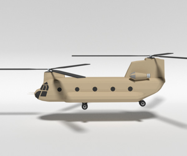 ArtStation - Low Poly Cartoon Boeing CH-47 Chinook Helicopter | Resources