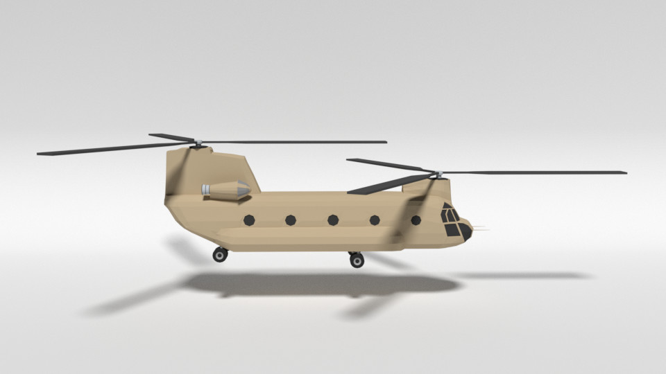 ArtStation - Low Poly Cartoon Boeing CH-47 Chinook Helicopter | Resources