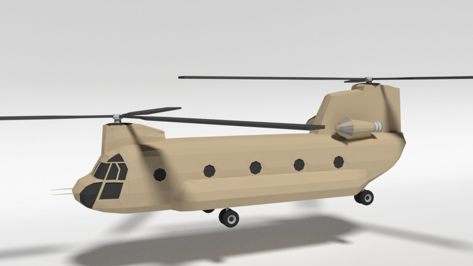 ArtStation - Low Poly Cartoon Boeing CH-47 Chinook Helicopter | Resources
