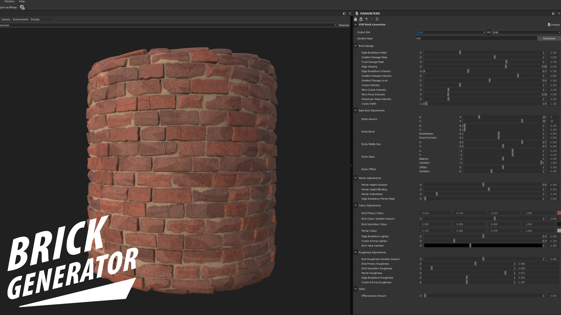 ArtStation - Substance | Brick Generator | Game Assets