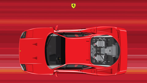 ArtStation - FERRARI F40/Digital File Vector | Artworks