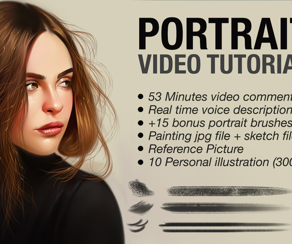 ArtStation - Portrait Painting In Photoshop - Video Tutorial | Tutorials