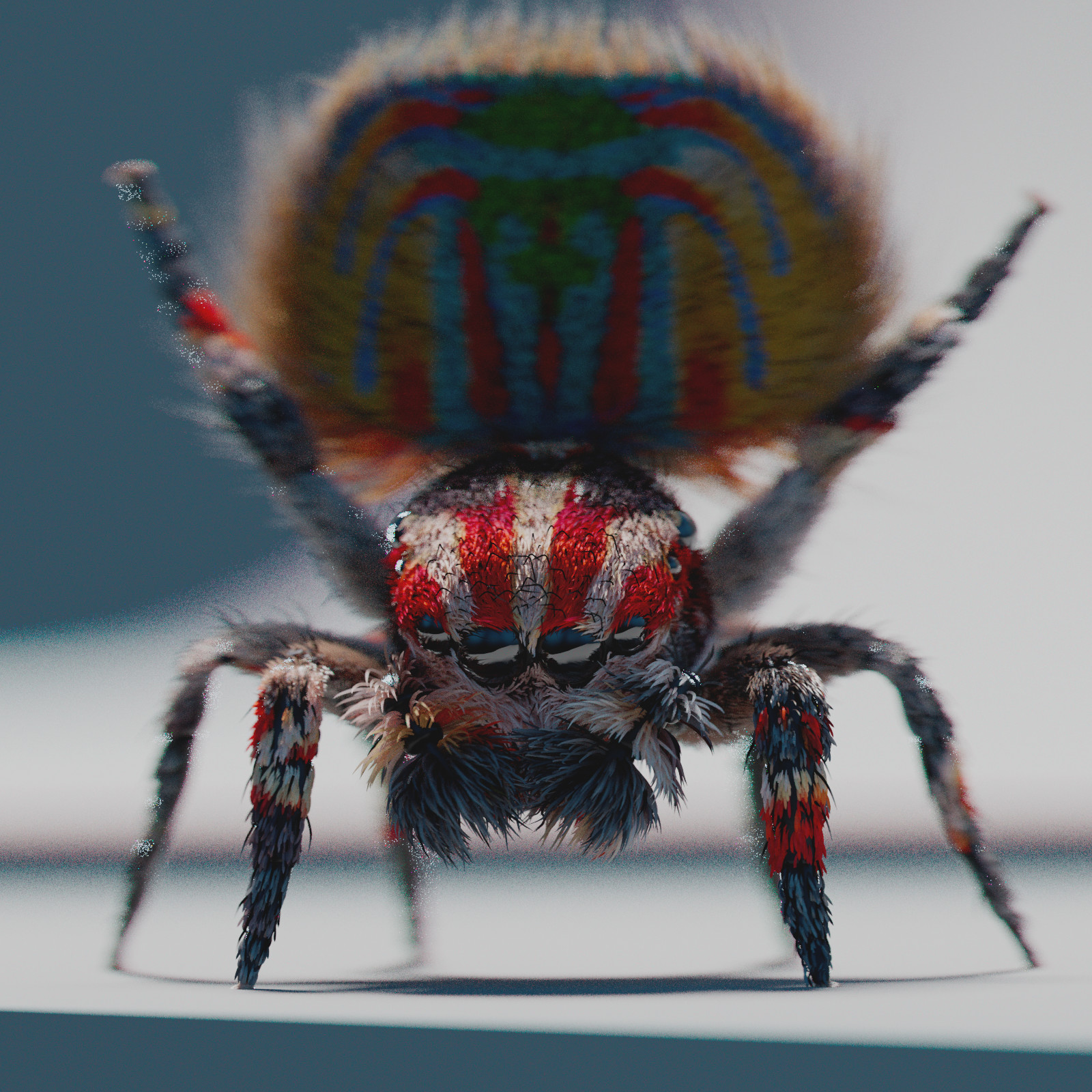 ArtStation - Peacock Spider Fur Grooming Tutorial | Tutorials