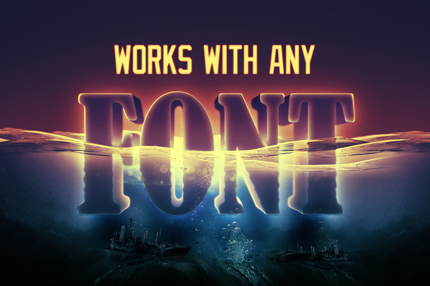 ArtStation - Photoshop Underwater Text Effect | Artworks