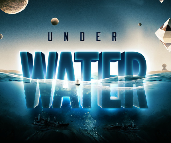 ArtStation - Photoshop Underwater Text Effect | Artworks