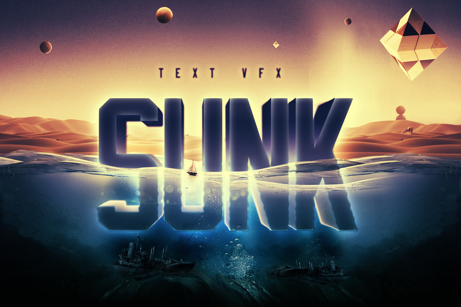 ArtStation - Photoshop Underwater Text Effect | Artworks