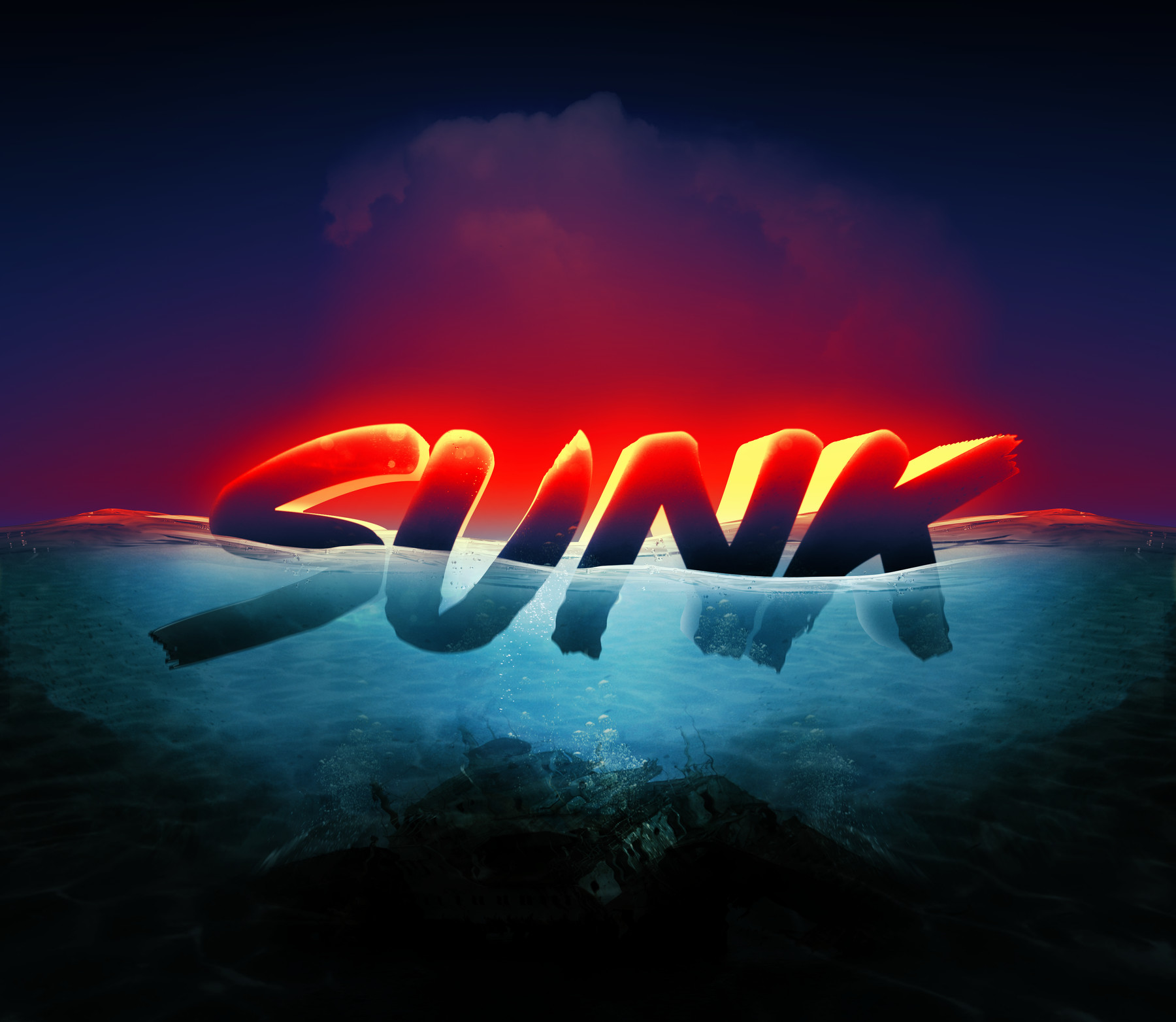 ArtStation - Photoshop Underwater Text Effect | Artworks