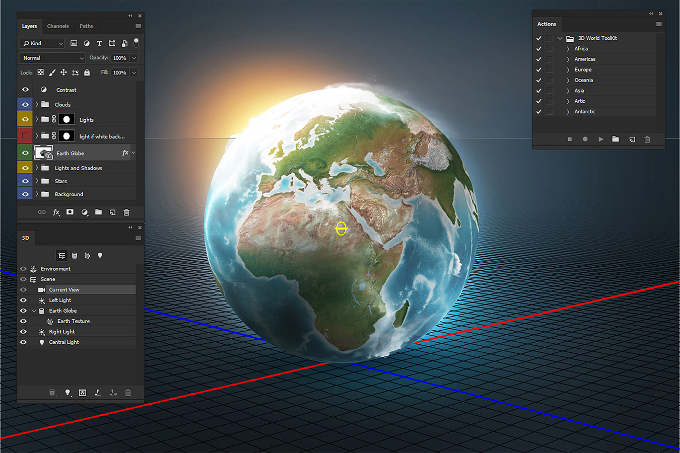 ArtStation - HD Earth 3D World for Adobe Photoshop | Resources