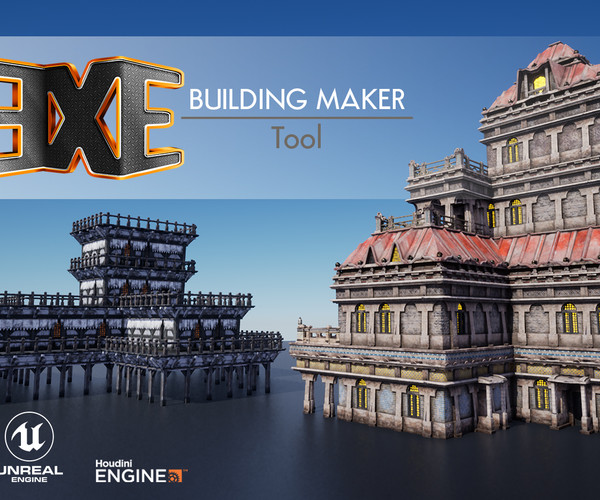 ArtStation - EXE Building Maker Tool For UE | Game Assets