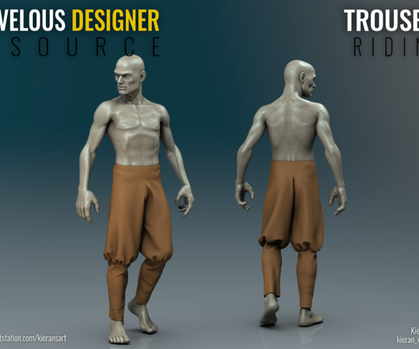 ArtStation - Trousers - Riding - Marvelous Designer Resource | Resources