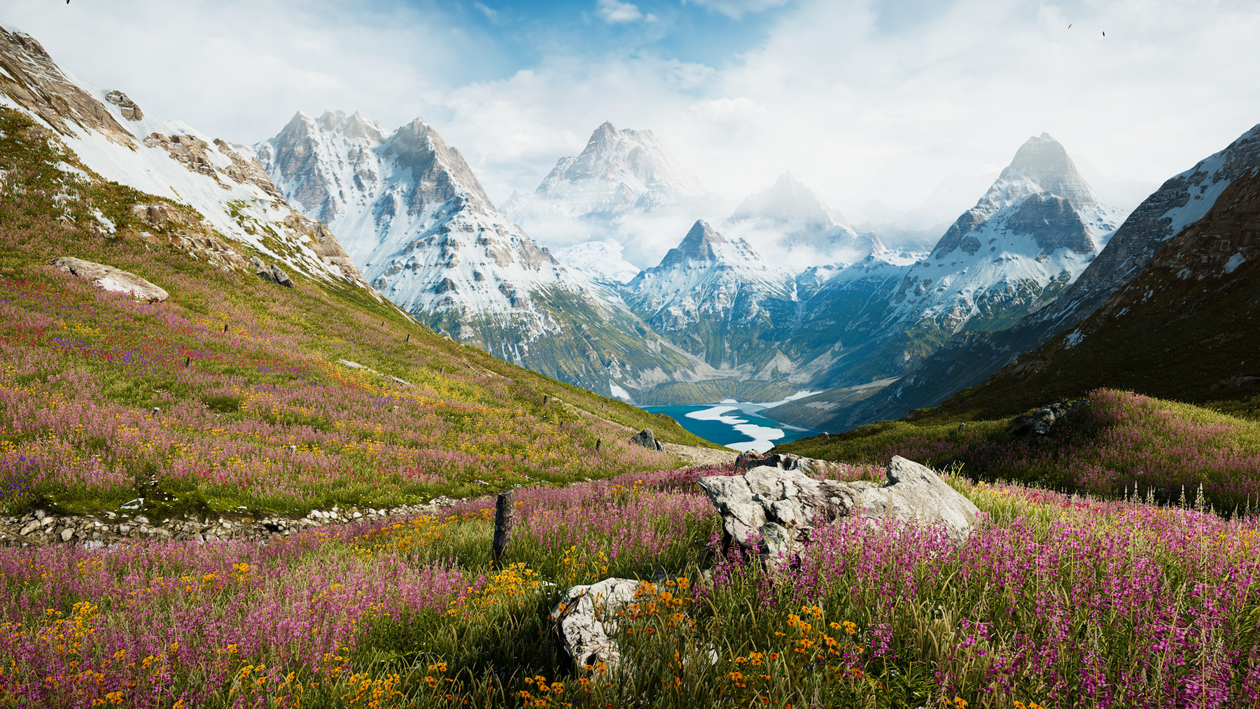 ArtStation - Alpine Lake Environment - Unity 2017+ Projects | Game Assets