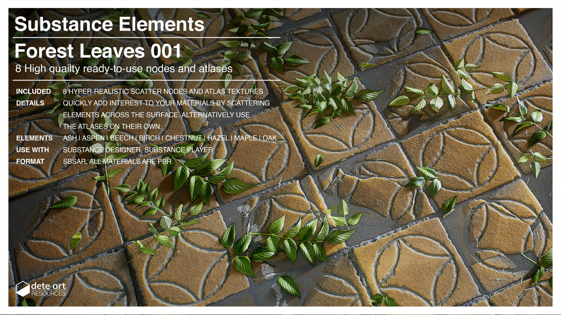 ArtStation - Substance Elements | Forest Leaves 001 | Resources